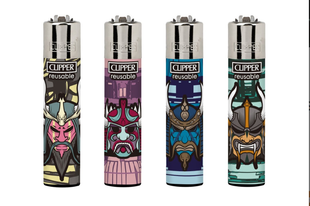SAMURAI MASKS Clipper Lighters - Buy Individual or Whole Set - Unique ...