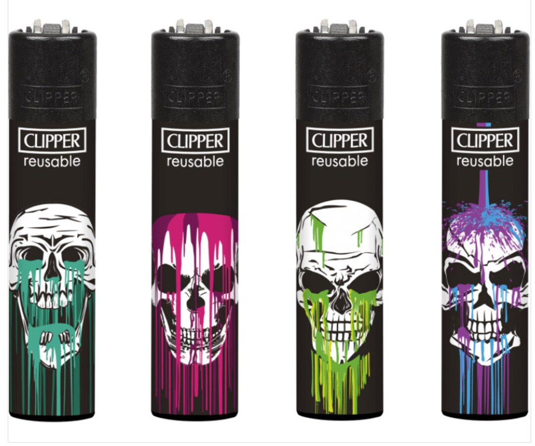 DRIPPING SKULLS Rare Clipper Lighters Unique Funny Cool - Buy ...