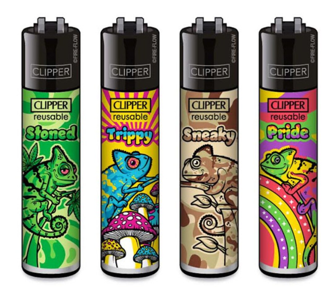 COLOURFUL CHAMELEONS CLIPPER Lighters Unique Funny Cool Buy Individual ...