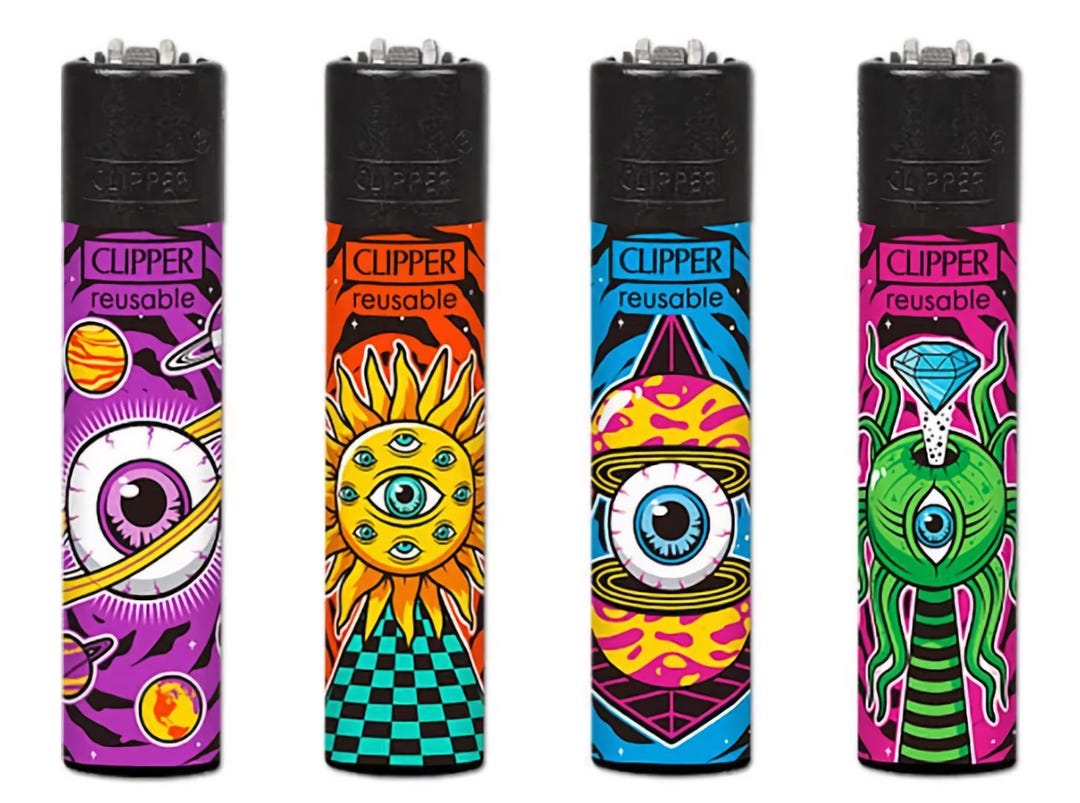 TRIPPY PLANETS CLIPPER Lighters - Buy Individual Lighters or Whole Set ...