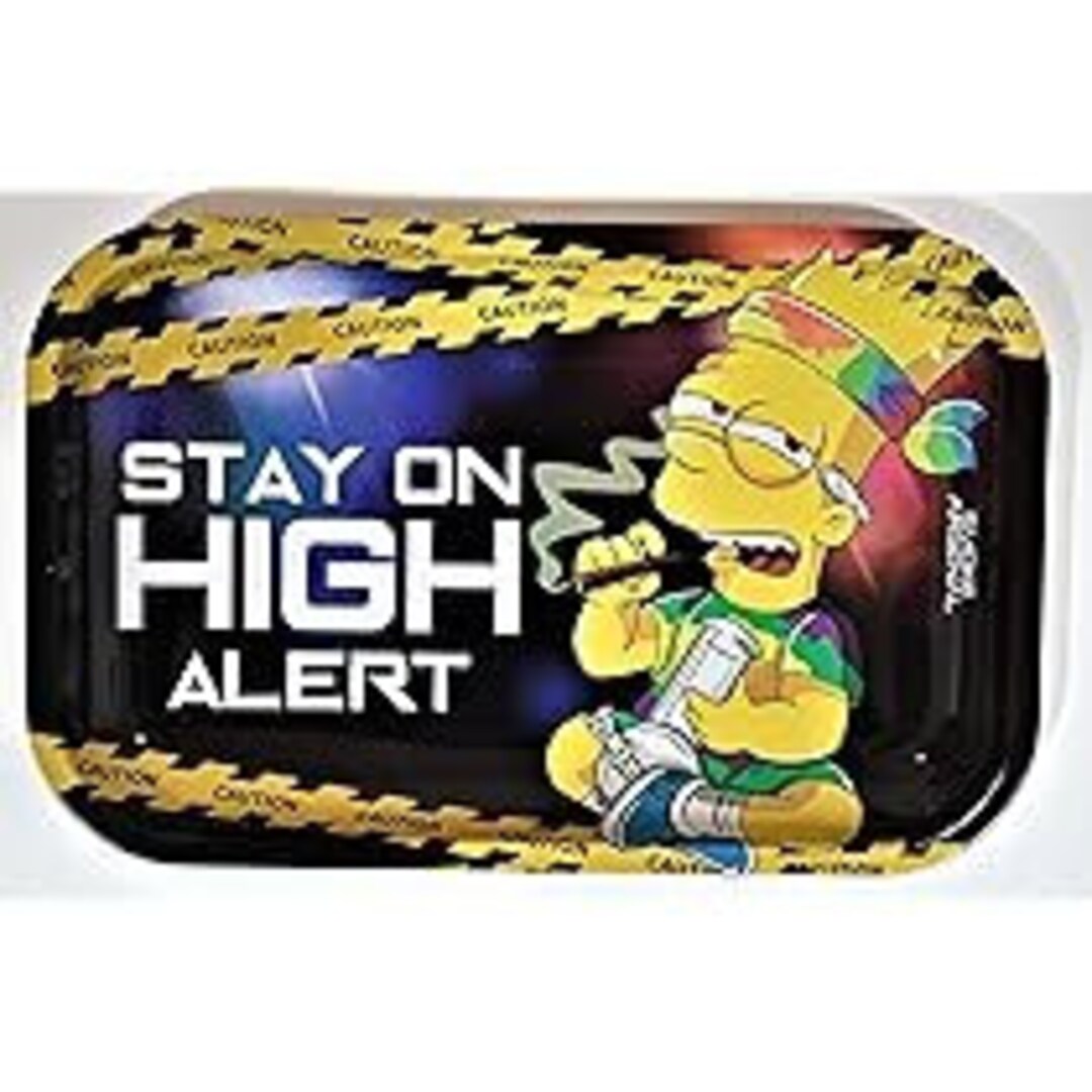 BART SIMPSON "high Alert" Metal Smoke Arsenal Rolling Tray - Medium ...