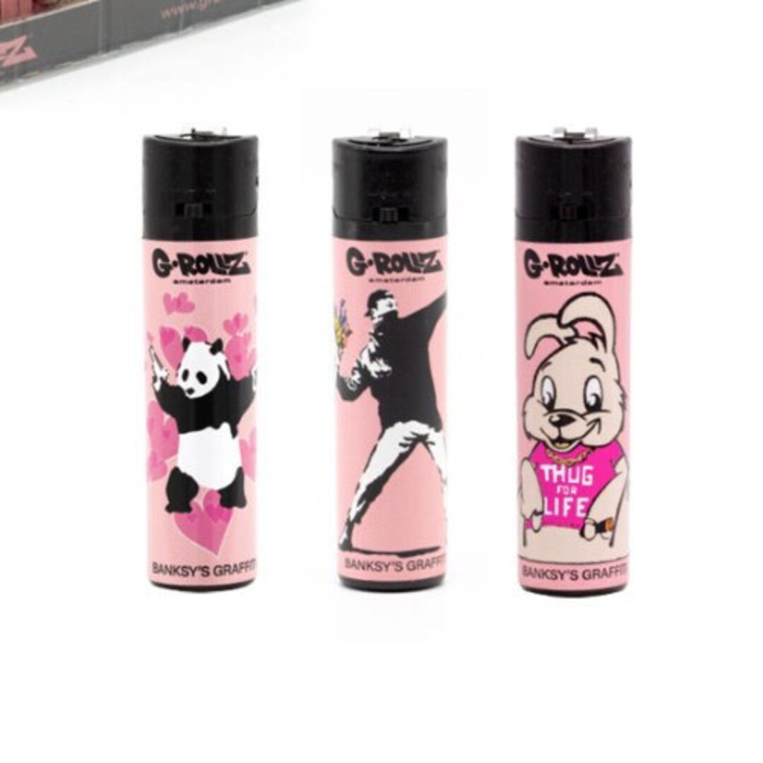 BANKSY GRAFFITI Lighters pink Art Designs Unique Funny Cool Buy ...