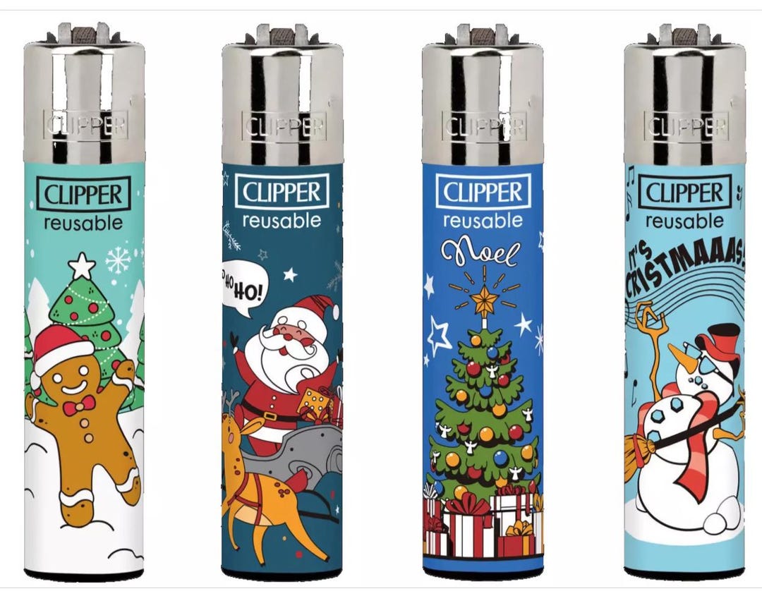 MERRY CHRISTMAS Clipper Lighters Unique Funny Cool Clippers Lighter ...