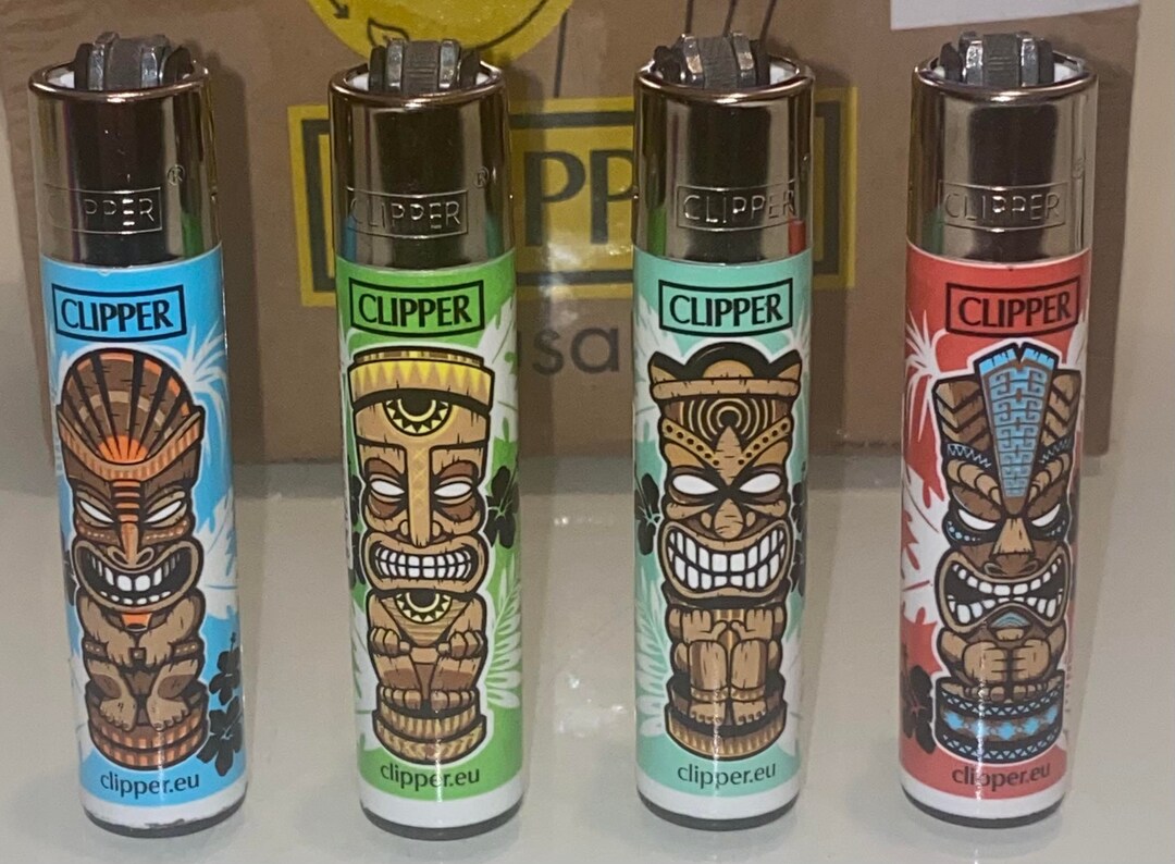 4 X tiki Statues CLIPPER Lighters Influencers Unique Funny Cool ...