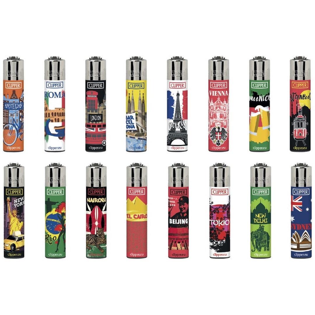 WORLD CITIES Micro Clipper Lighters Unique Funny Cool Lighter Clippers ...