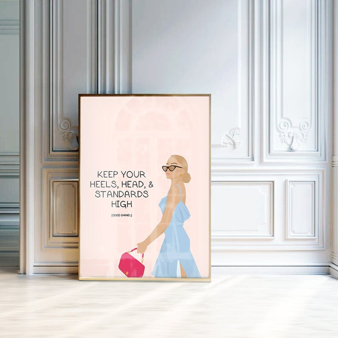 Coco Chanel Wall Art, Poster, Chanel Wall Art, Girly Wall Art, Office ...