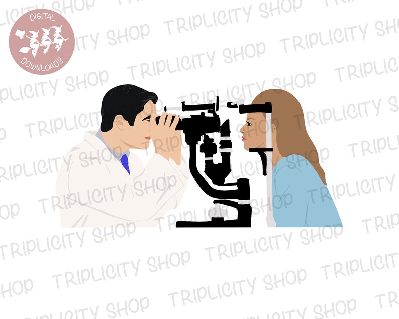 Optometrist Eye Doctor Clip Art PNG Digital Download Png - Etsy