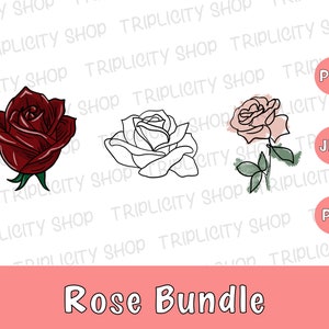 Rose Flower Bundle Pack - PNG Digital Download - Png Print File ...