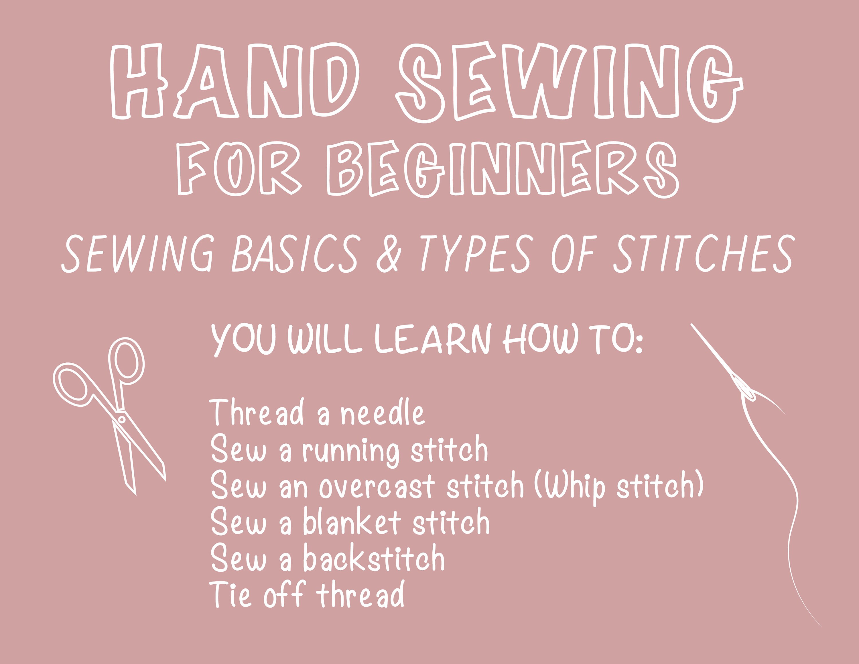Hand Sewing Stitch Types