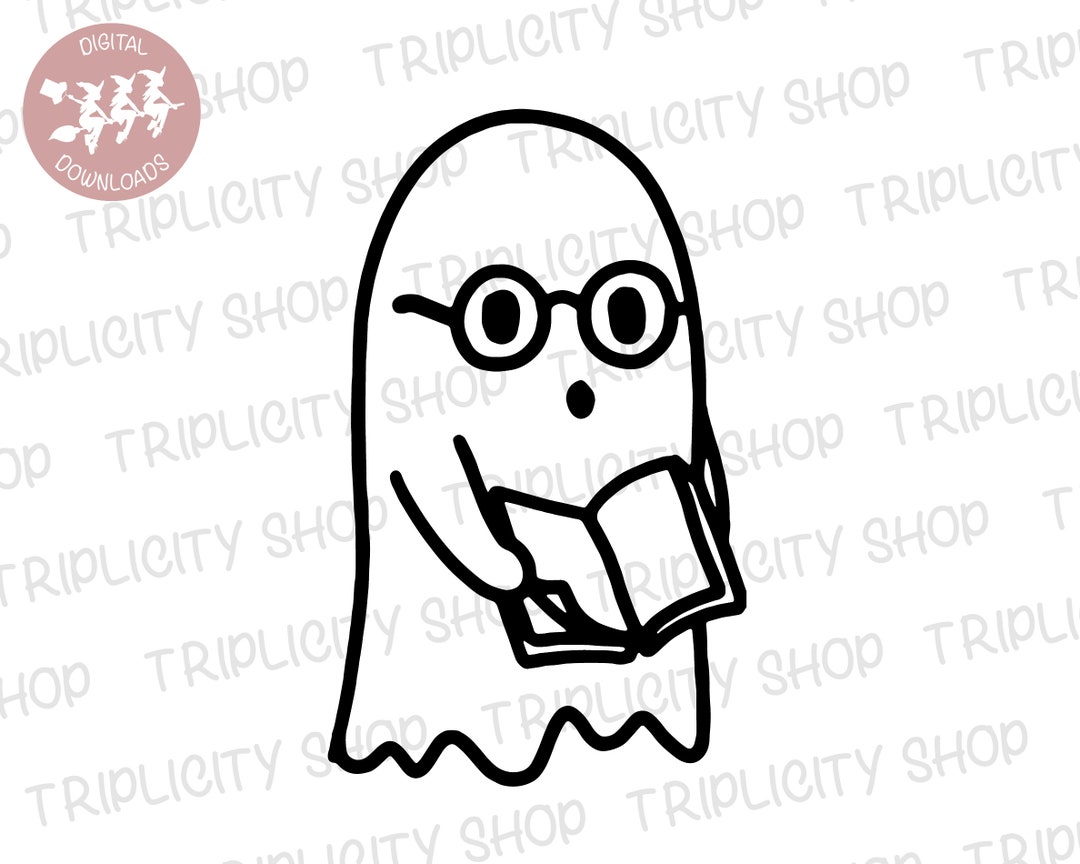 Halloween Ghost With Book SVG - PNG Digital Download - Png Print File ...
