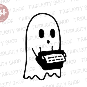 Halloween Ghost Typewriter Design SVG - PNG Digital Download - Png ...
