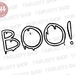 Halloween Boo! PNG Digital Download - Png Print File, Instant - Etsy