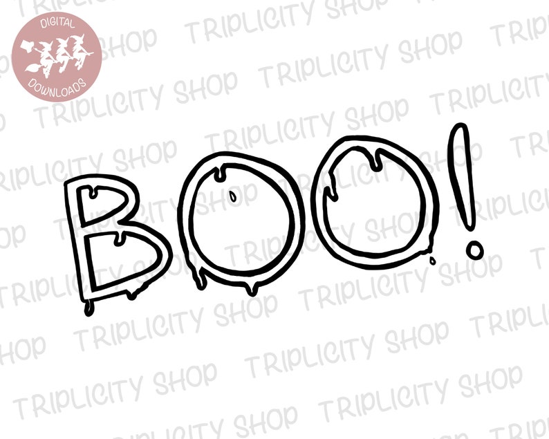 Halloween Boo! PNG Digital Download - Png Print File, Instant - Etsy
