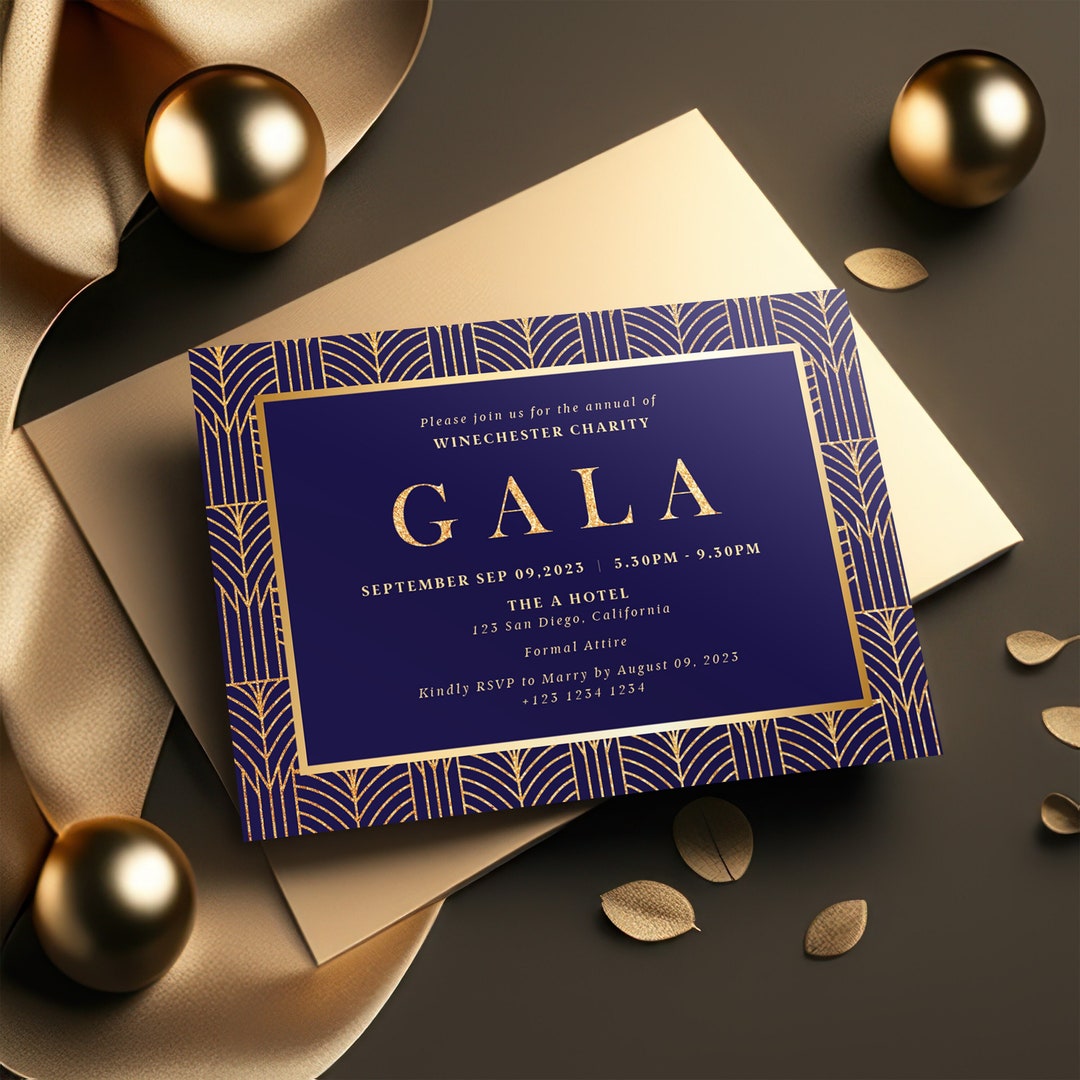 Editable Gala Party Invitation Gala Fundraiser Banquet - Etsy