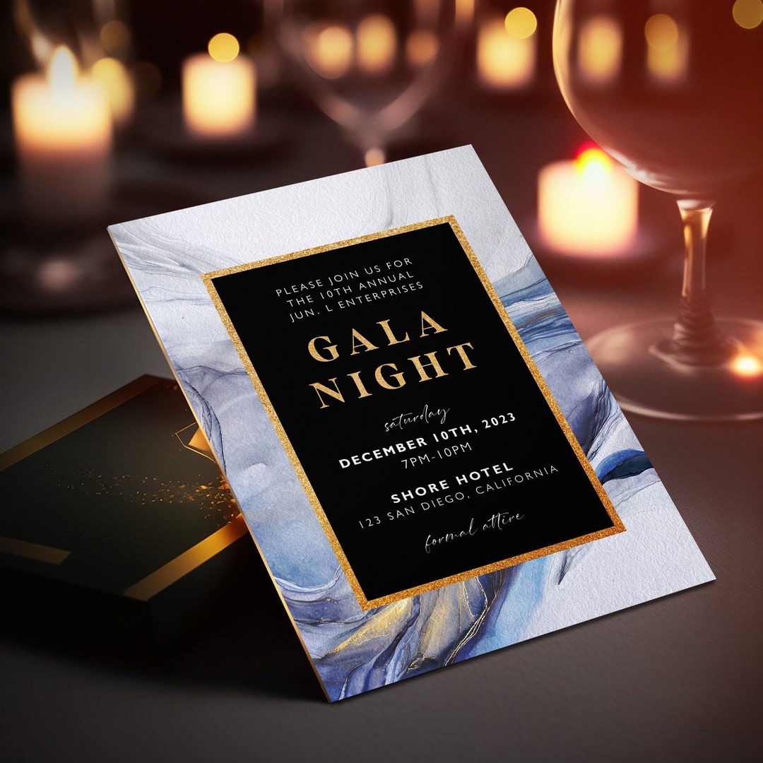 Editable Gala Party Invitation Gala Fundraiser Banquet - Etsy