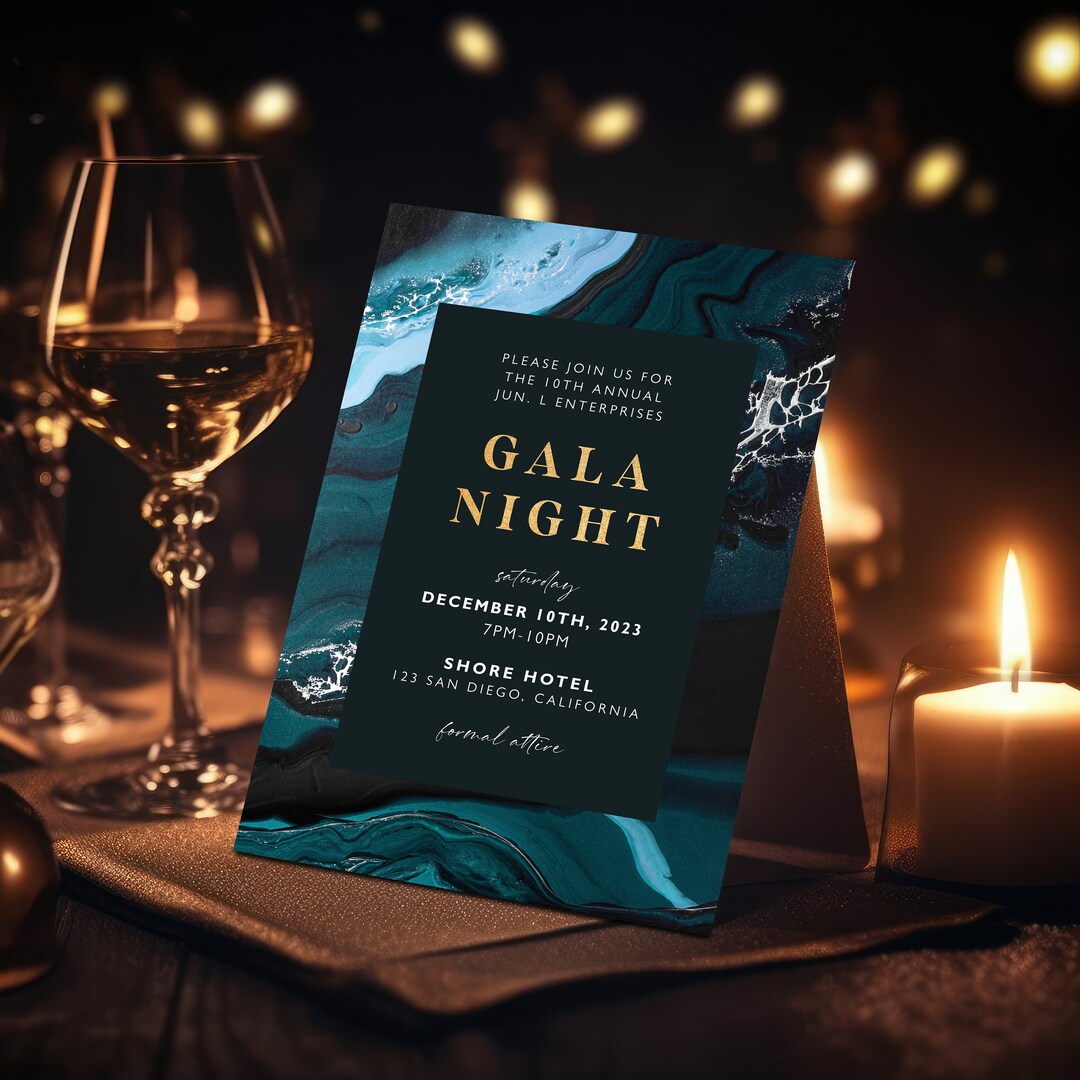 Editable Gala Party Invitation Gala Fundraiser Banquet - Etsy