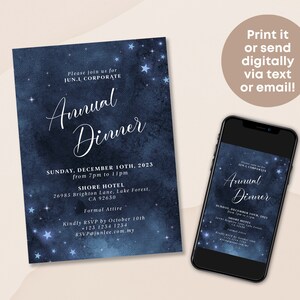 Editable Annual Company Party Invitation Corporate Invitation Template ...