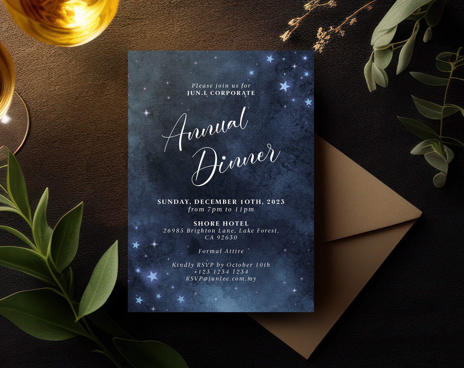 Editable Annual Company Party Invitation Corporate Invitation Template ...