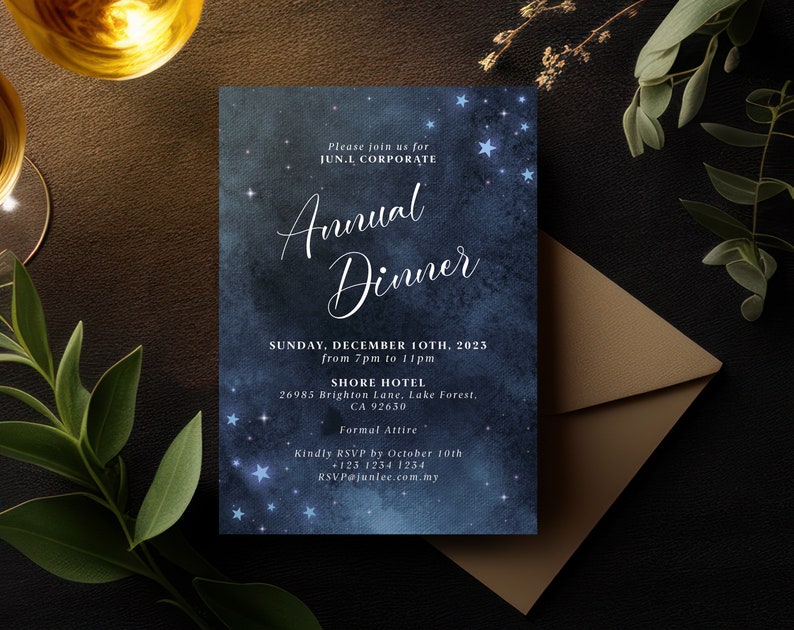 Editable Annual Company Party Invitation Corporate - Etsy