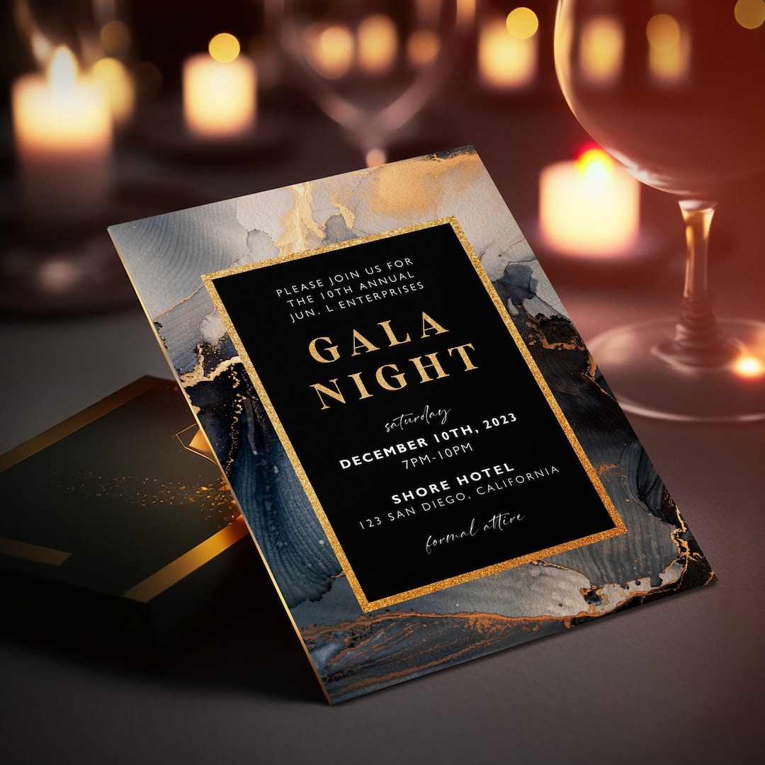 Editable Gala Party Invitation Gala Fundraiser Banquet - Etsy