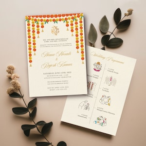 Editable Indian Wedding Invitations | Hindu Wedding Invite | Mandap ...