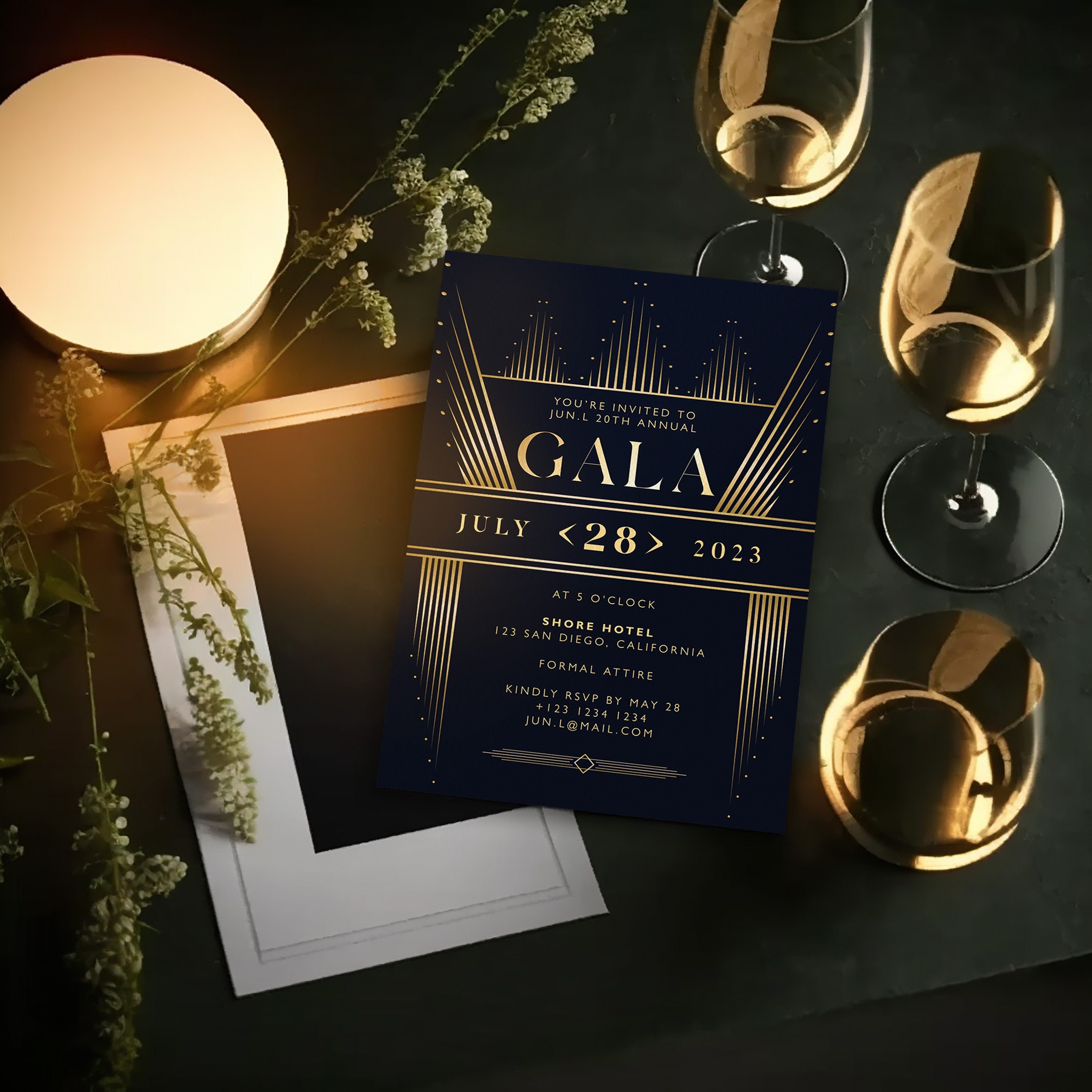 Editable Gala Party Invitation Gala Fundraiser Banquet Invitation ...
