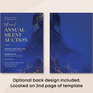 Editable Annual Silent Auction Invitation | Corporate Awards Fundraiser ...