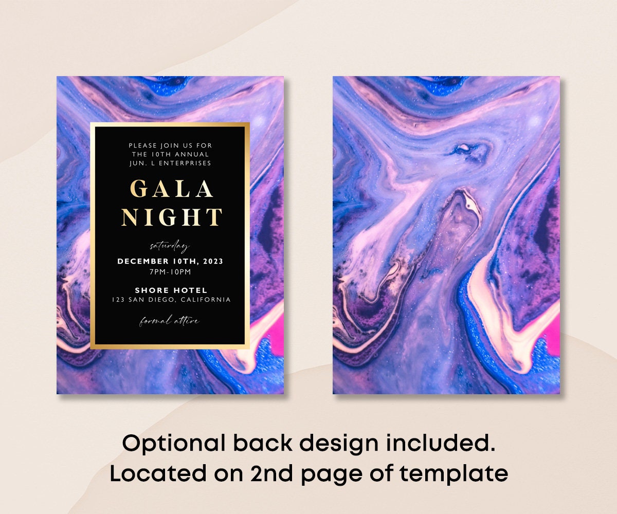 Editable Gala Party Invitation Gala Fundraiser Banquet - Etsy