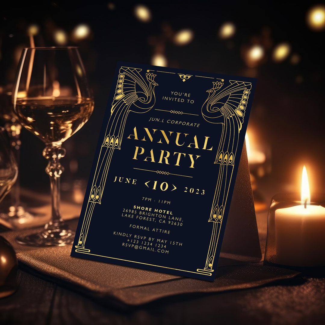 Editable Annual Company Party Invitation Corporate - Etsy