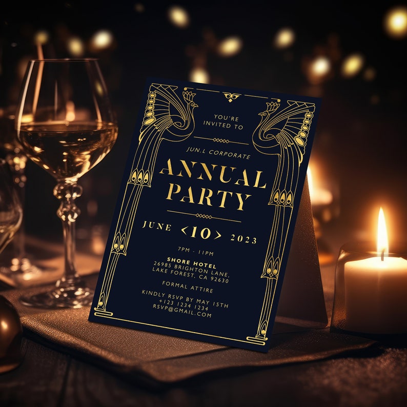 Editable Annual Company Party Invitation Corporate - Etsy