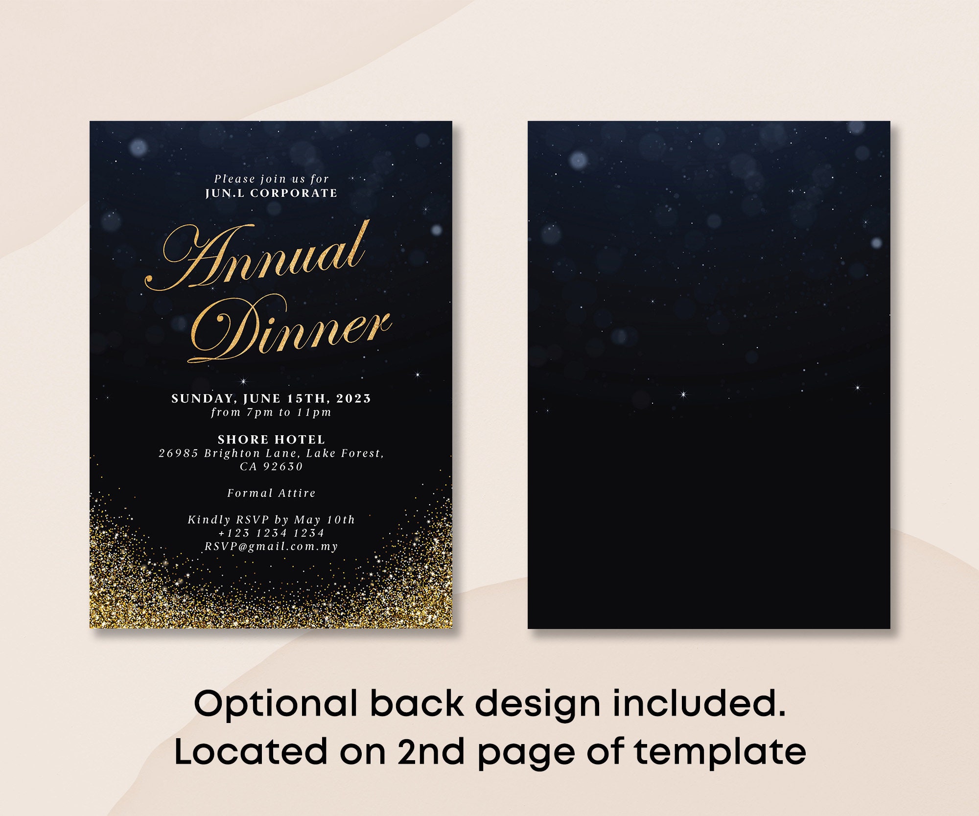 Editable Annual Company Party Invitation Corporate Invitation Template ...