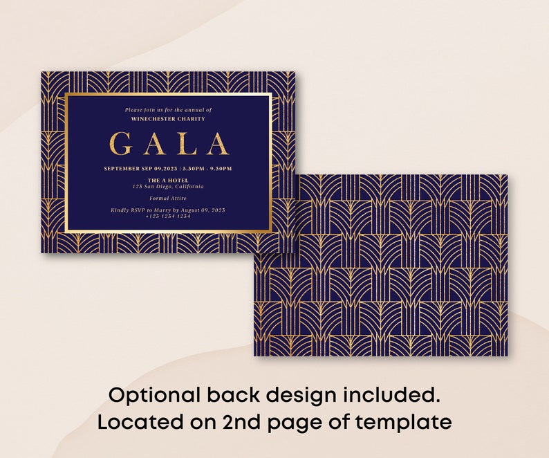 Editable Gala Party Invitation Gala Fundraiser Banquet - Etsy