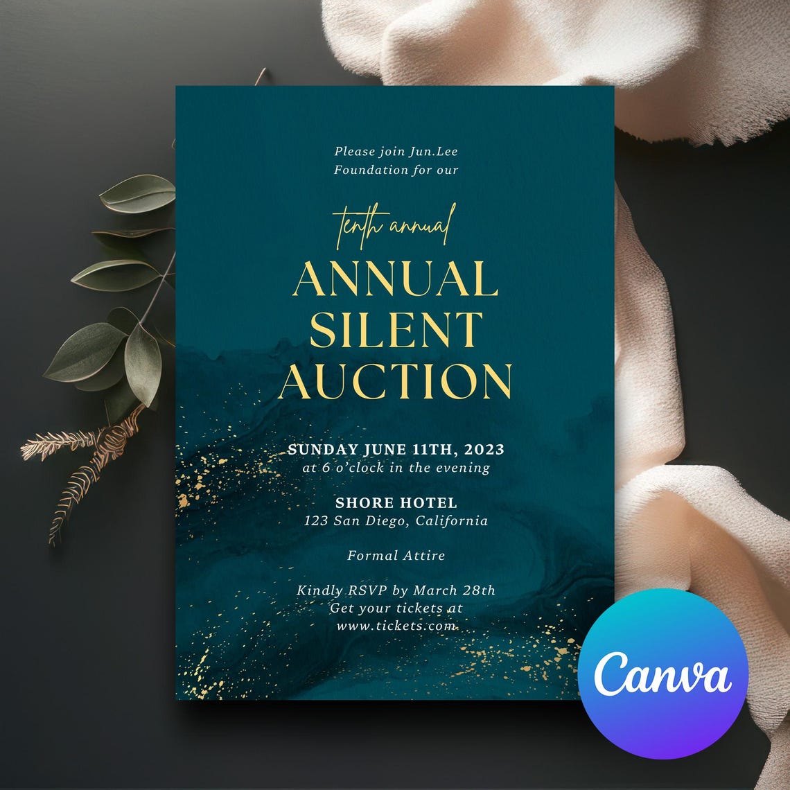 Editable Annual Company Party Invitation | Corporate Invitation ...