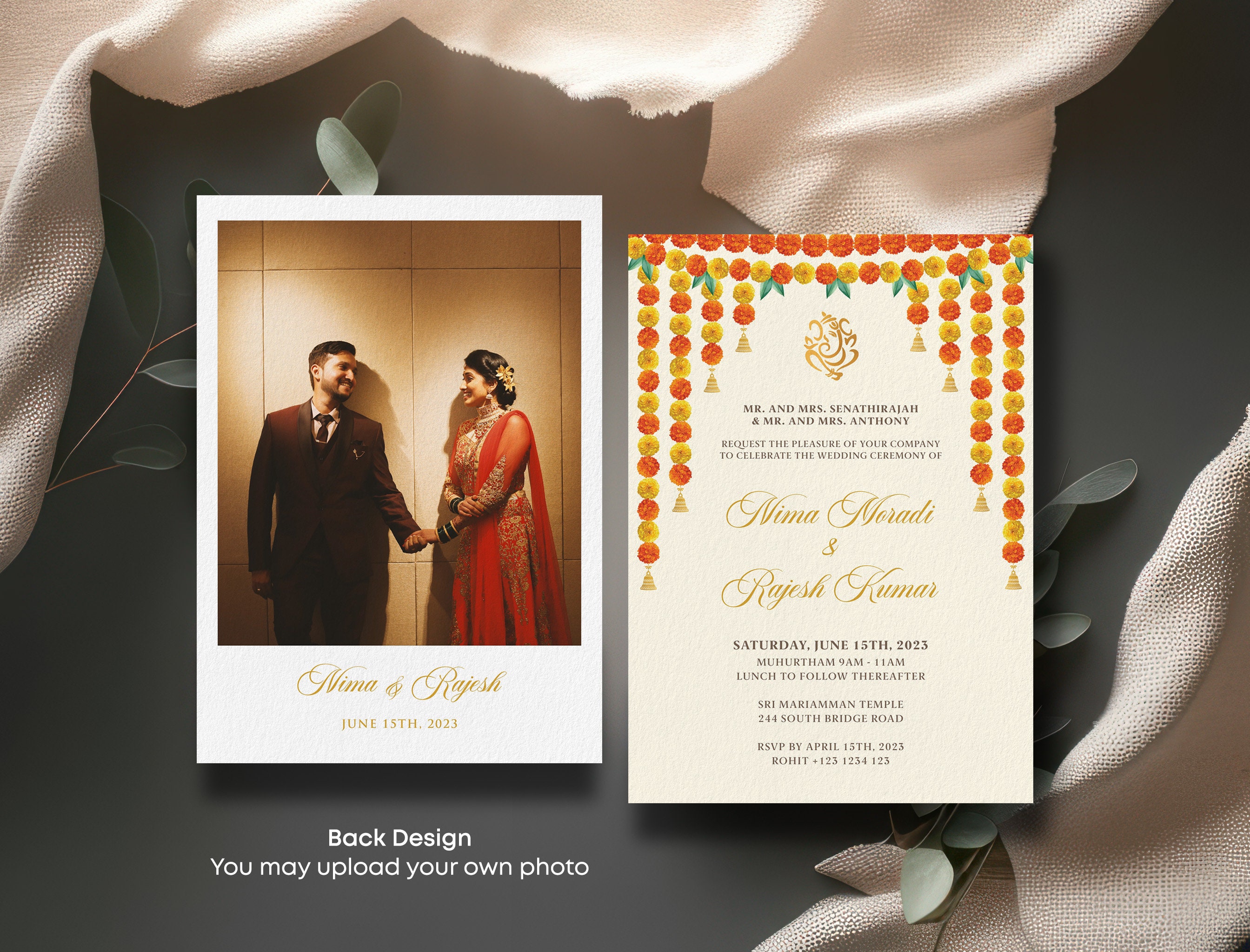 Editable Indian Wedding Invitations Hindu Wedding Invite Mandap Flowers ...