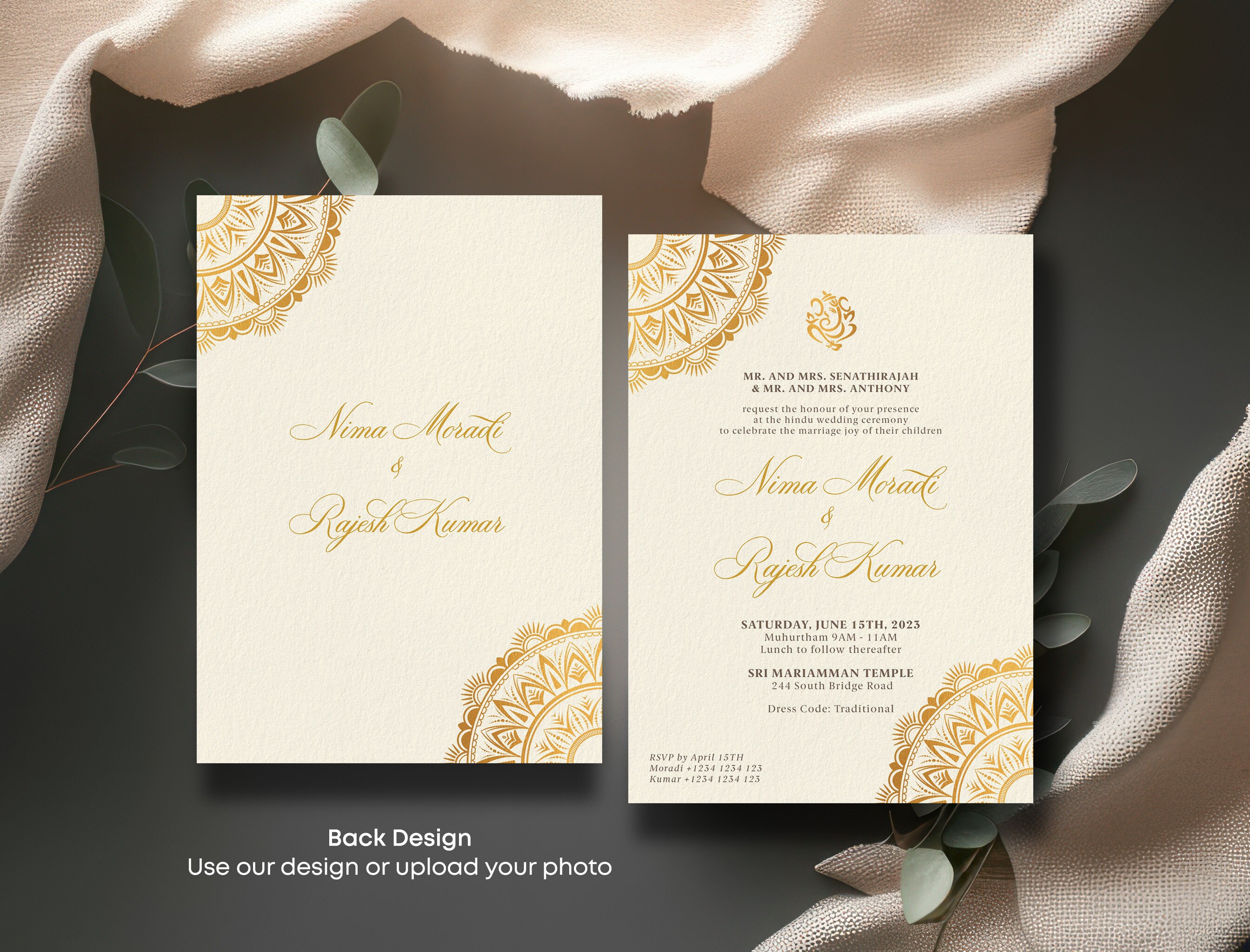 Editable Indian Wedding Invitations Hindu Wedding Invite - Etsy