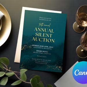 Editable Annual Company Party Invitation | Corporate Invitation Template | Business Awards Night ...