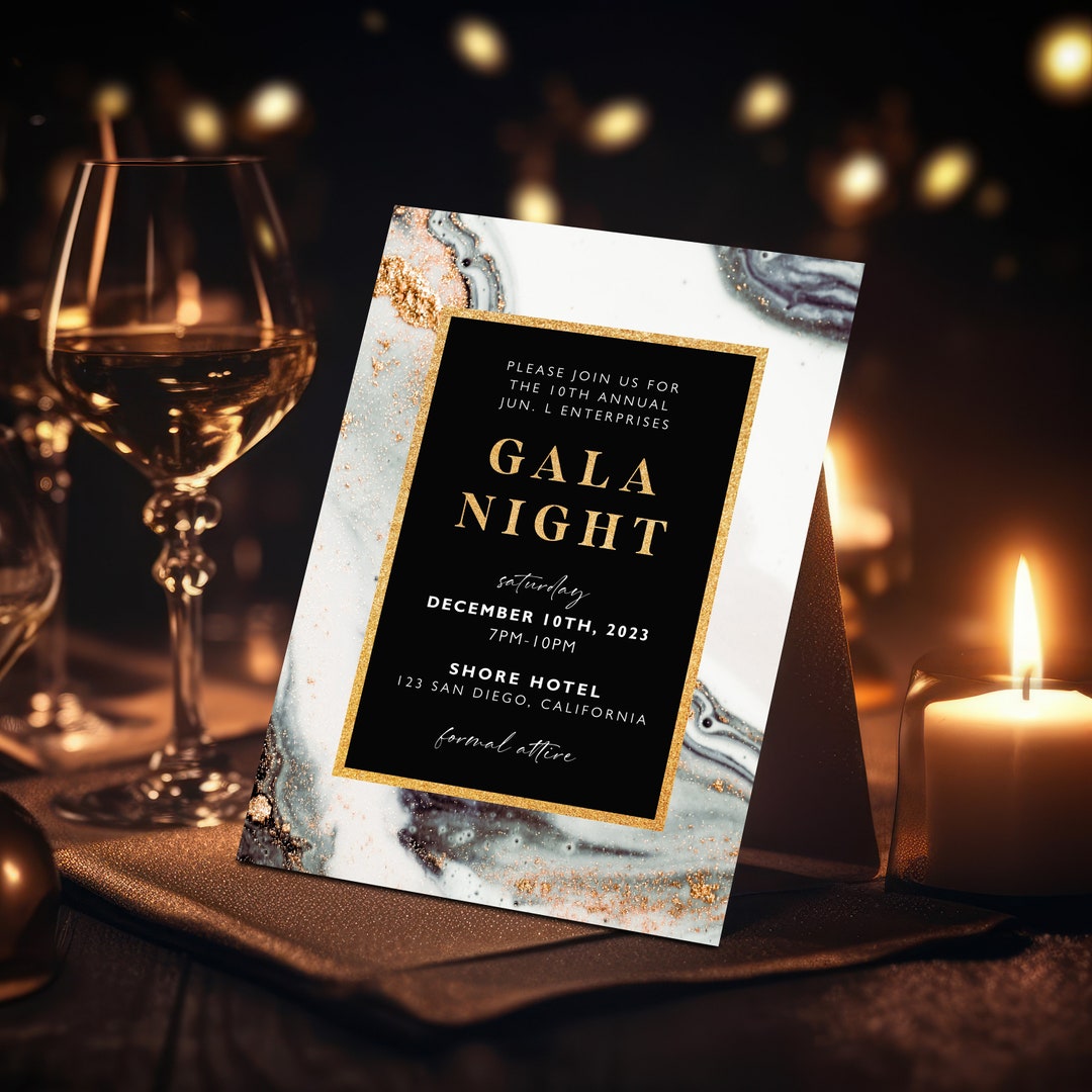 Editable Gala Party Invitation Gala Fundraiser Banquet - Etsy