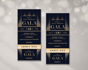 Editable Gala Party Invitation Gala Fundraiser Banquet Invitation ...