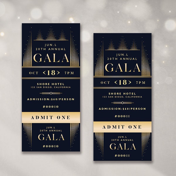 Gala Program Template - Etsy