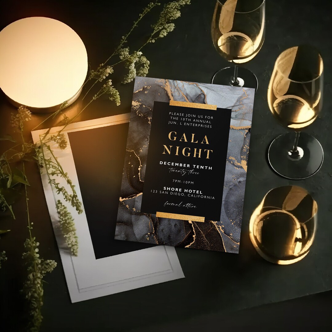 Editable Gala Party Invitation Gala Fundraiser Banquet - Etsy