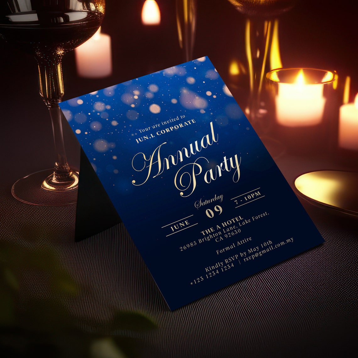 Editable Annual Company Party Invitation Corporate Invitation Template Business Awards Night ...