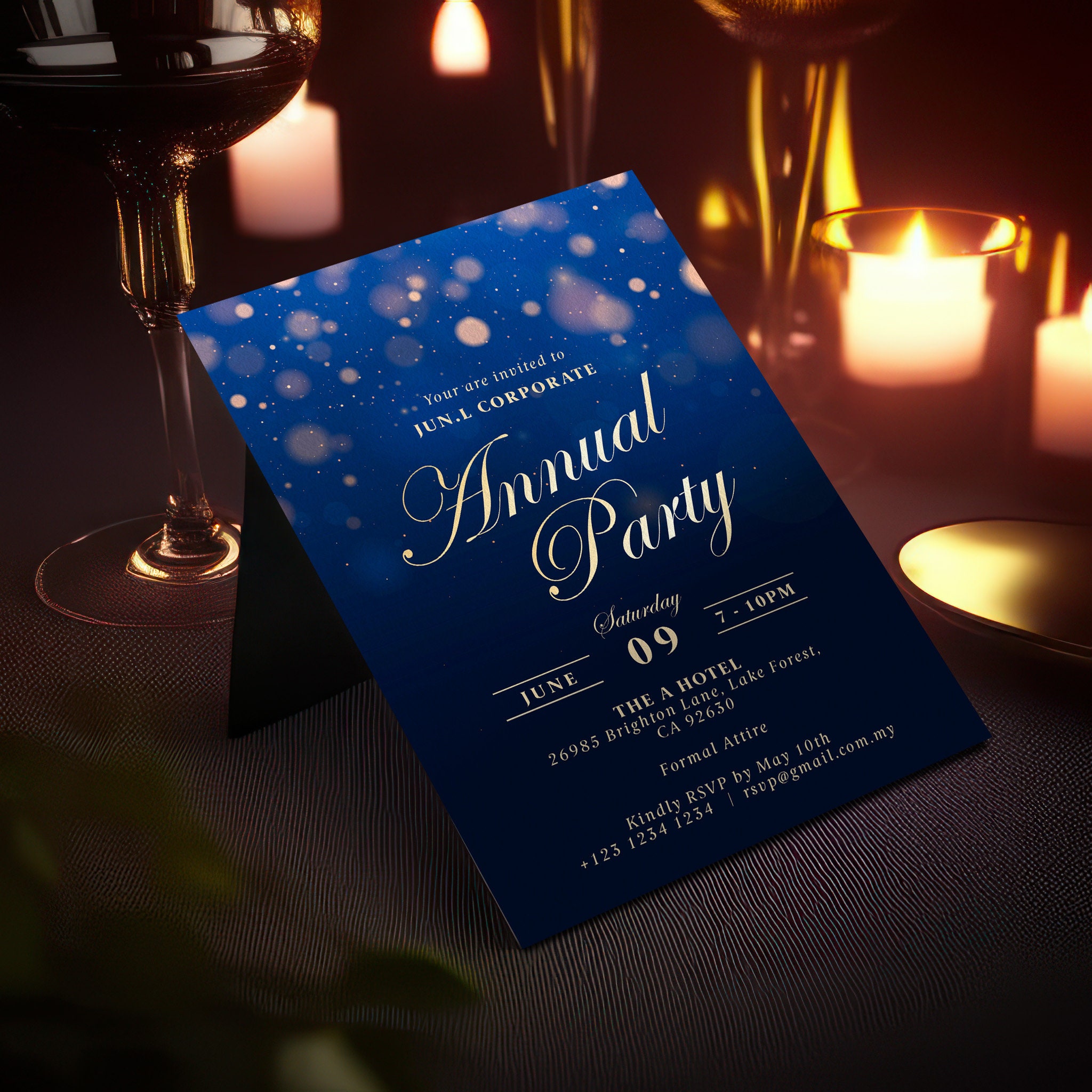 Editable Annual Company Party Invitation Corporate Invitation Template ...