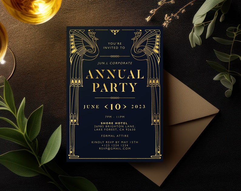Editable Annual Company Party Invitation Corporate - Etsy