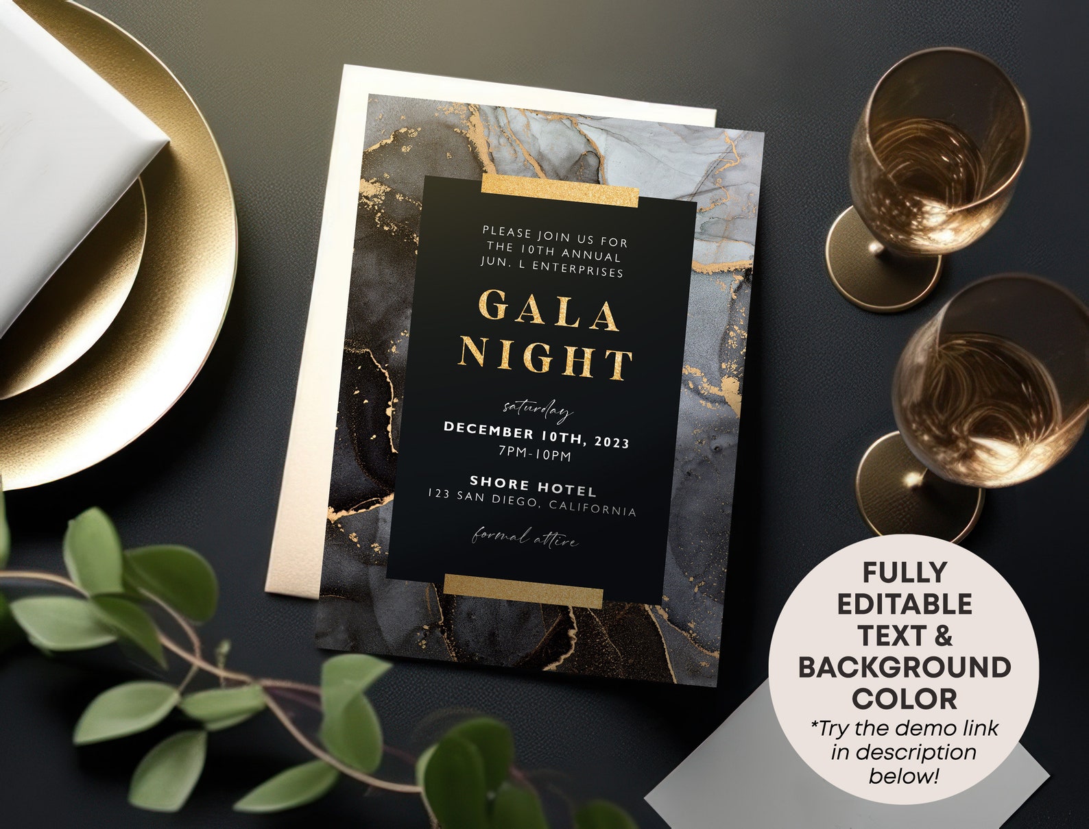 Editable Gala Party Invitation Gala Fundraiser Banquet - Etsy