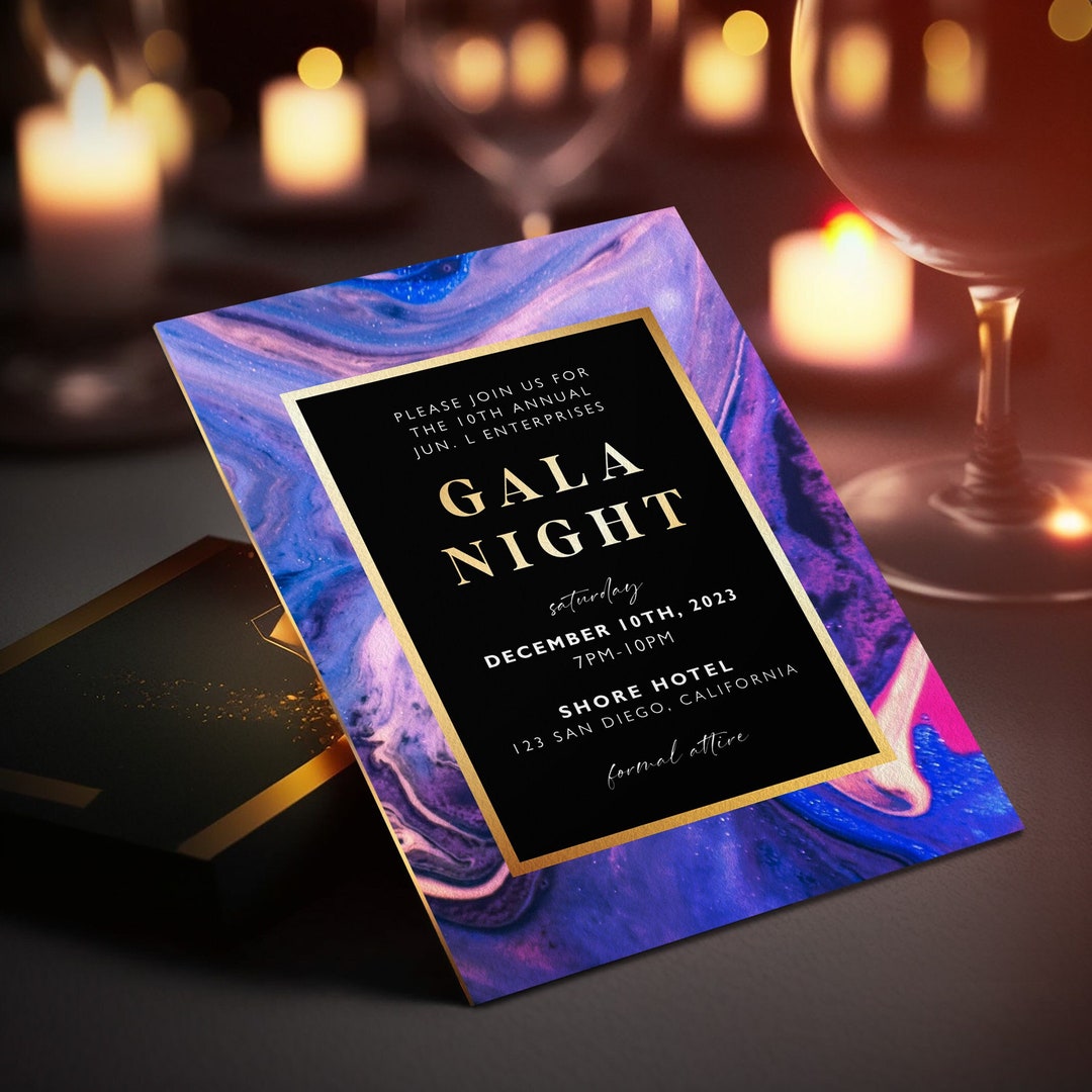 Editable Gala Party Invitation Gala Fundraiser Banquet - Etsy