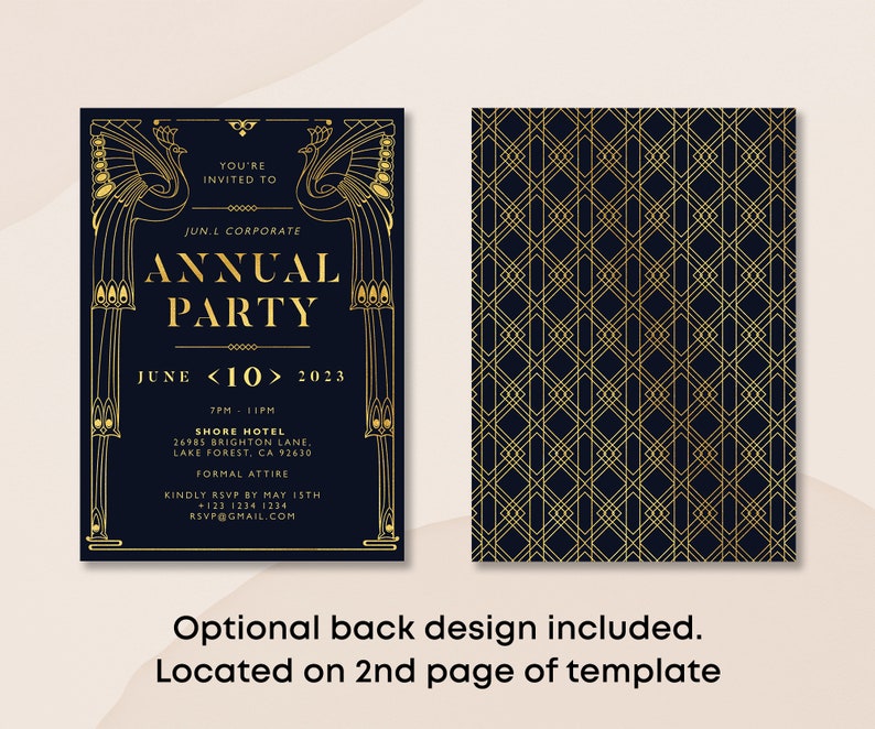 Editable Annual Company Party Invitation Corporate - Etsy