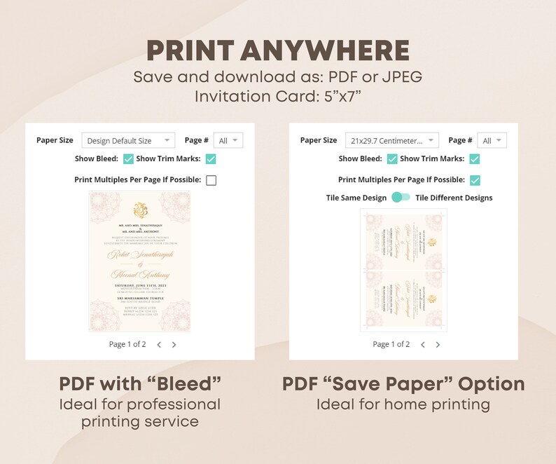 Editable Indian Wedding Invitations Bundle Hindu Wedding Invite ...