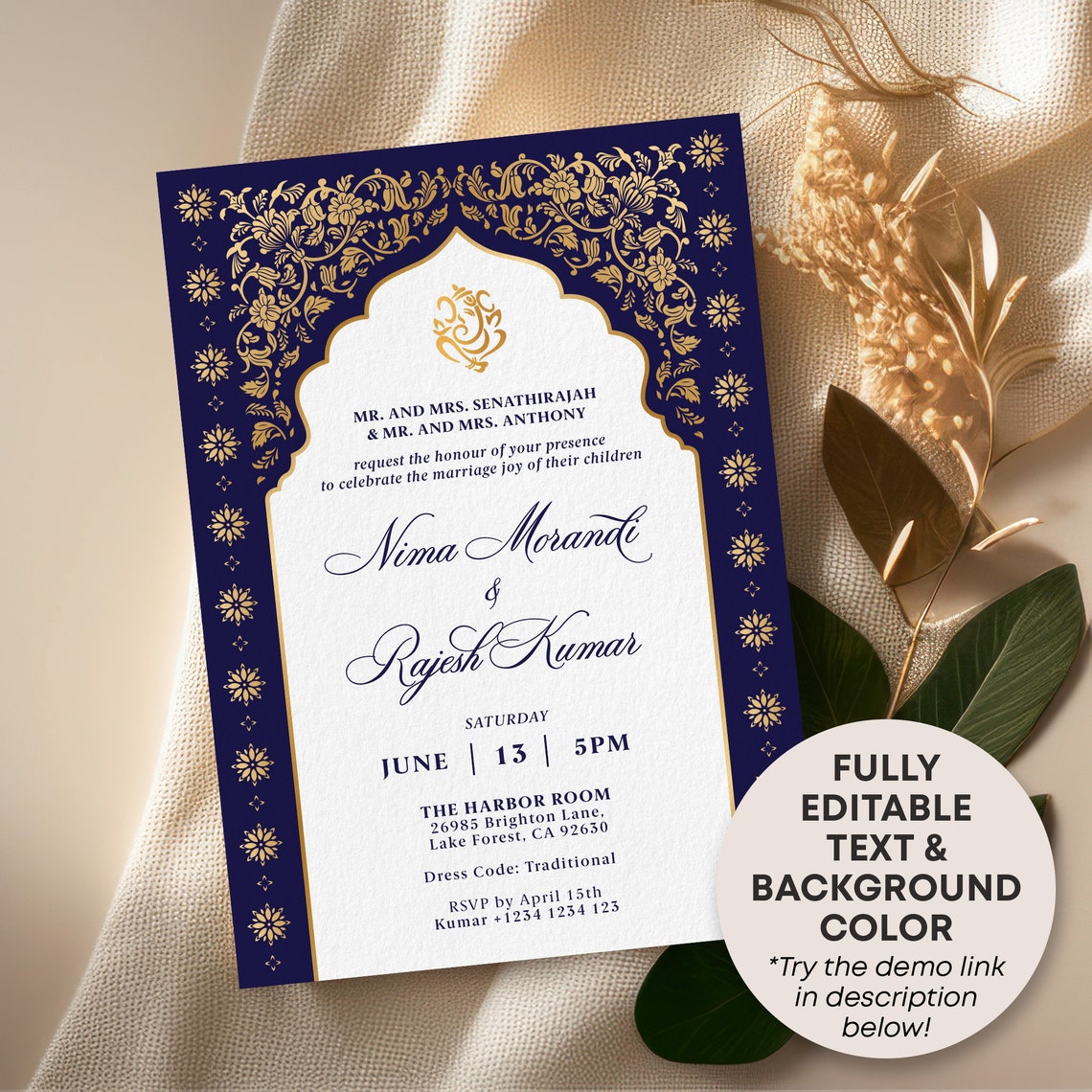 Editable Indian Wedding Invitations Bundle Hindu Wedding Invite ...