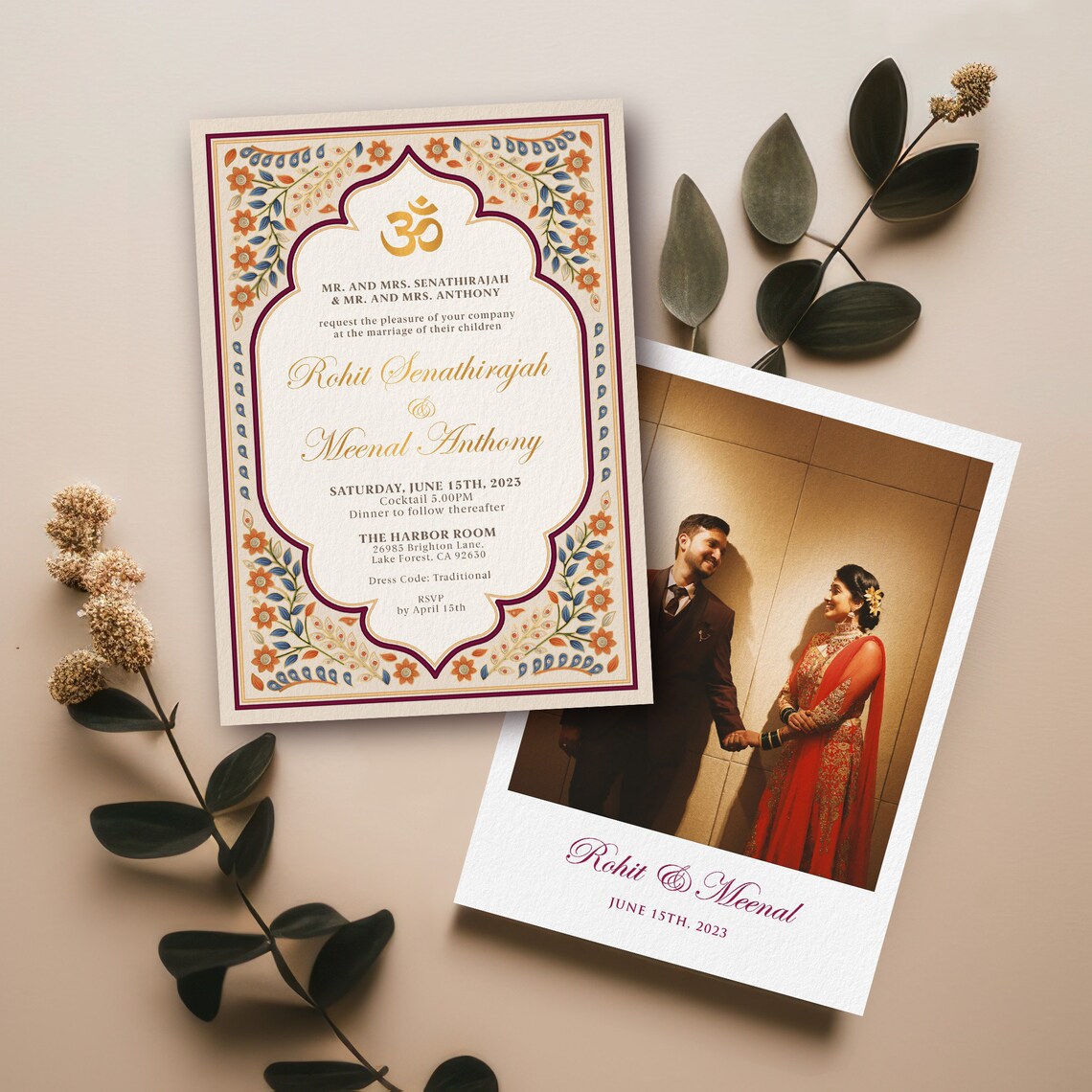 Editable Indian Wedding Invitations Hindu Wedding Invite - Etsy