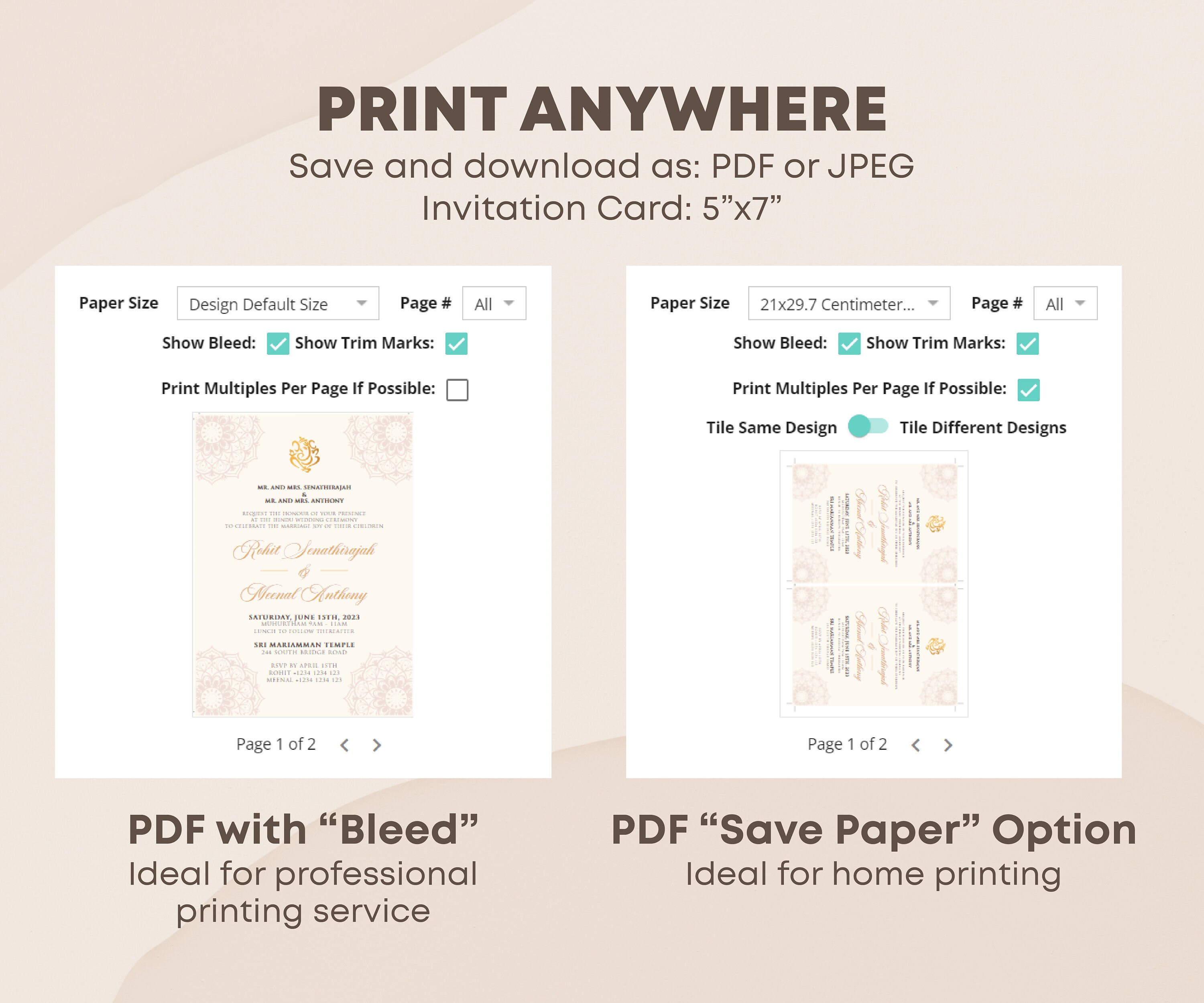 Editable Indian Mehndi Invitations Hindu Wedding Invite Gold Mehndi ...